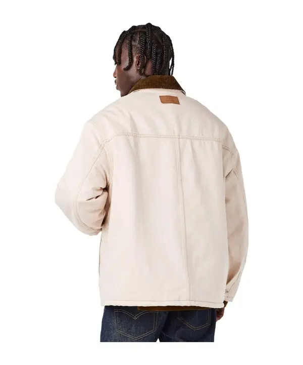 AMI Paris Workwear Jacket With Corduroy Collar