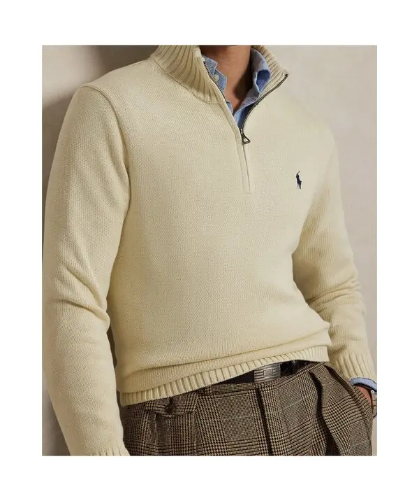 Polo Ralph Lauren High-neck Knit Sweater With Half-zip Closure