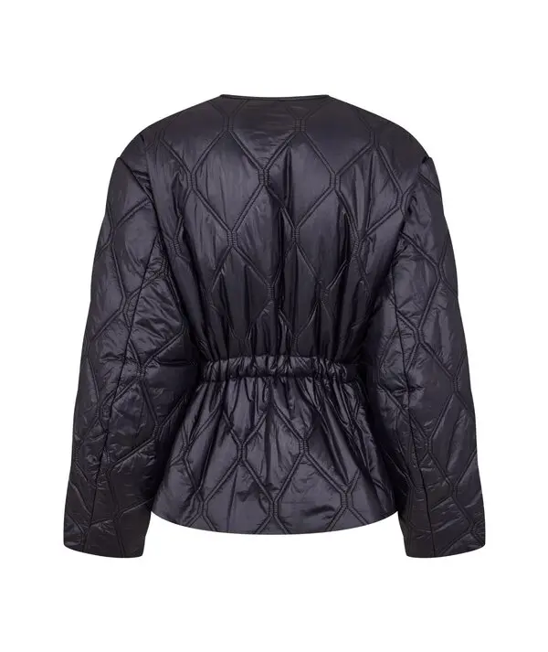 GANNI Quilted Zip-up Jacket With Drawstring Waist