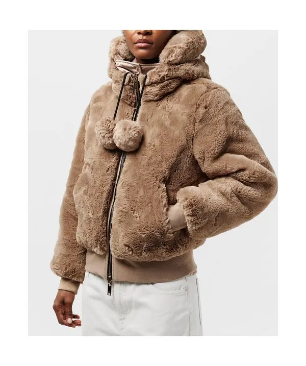Moose Knuckles Hooded Zip-up Jacket - Nude