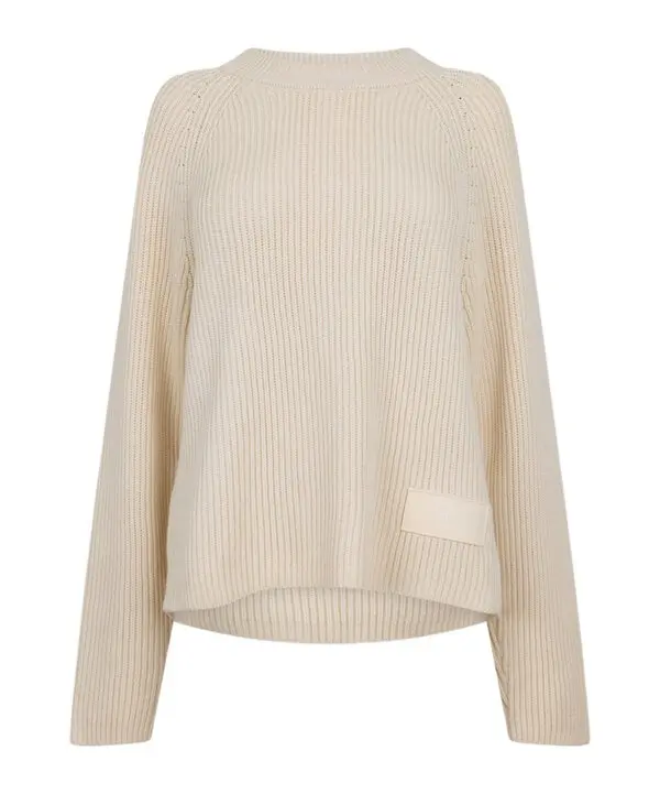 AMI Paris Crew Neck Ribbed Long Sleeve Sweater