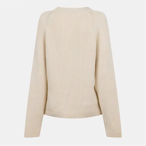 AMI Paris Crew Neck Ribbed Long Sleeve Sweater