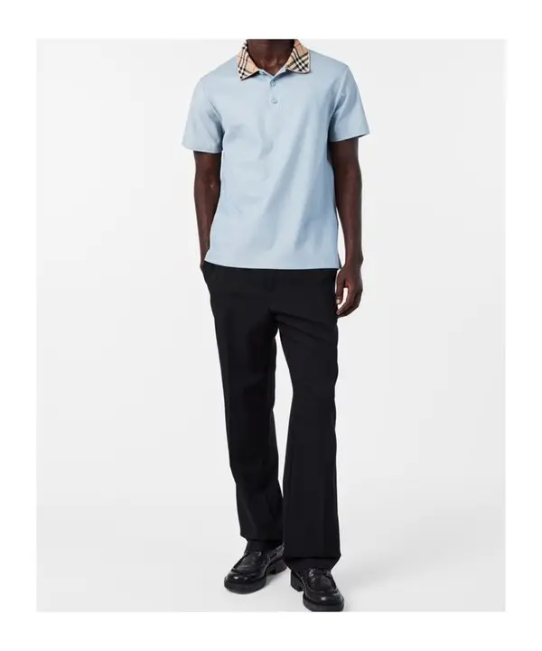 Burberry Plaid Collar Polo Shirt