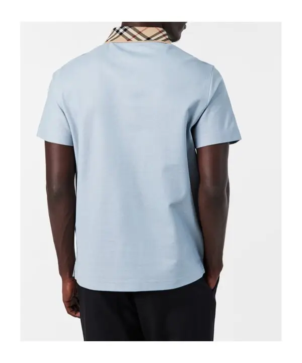 Burberry Plaid Collar Polo Shirt
