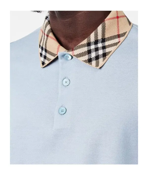 Burberry Plaid Collar Polo Shirt