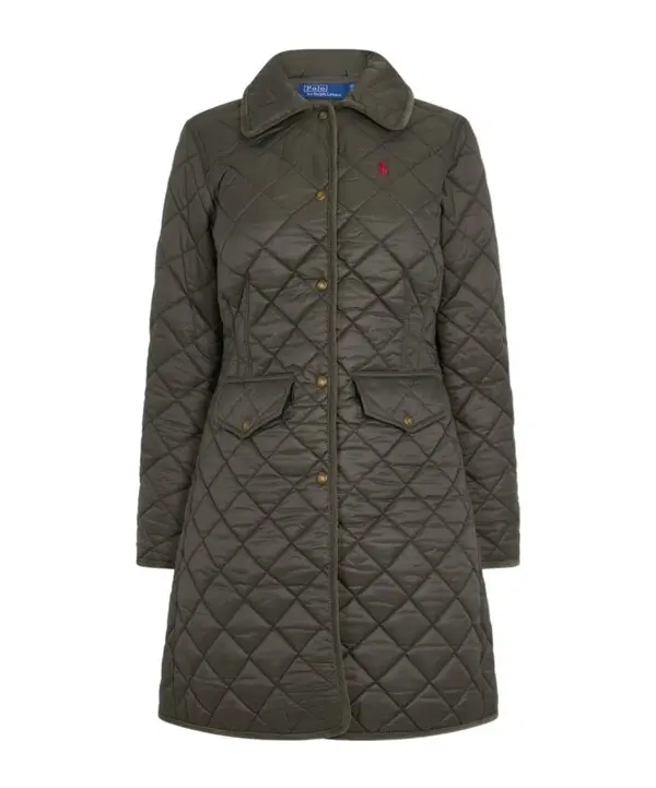Ralph Lauren Quilted Cotton Coat - Black
