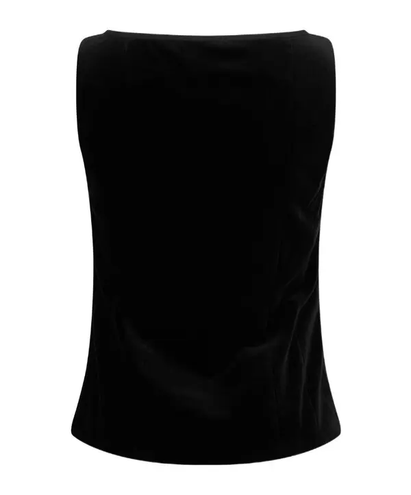 Posse Square Neck Vest With Bow Detail Pockets