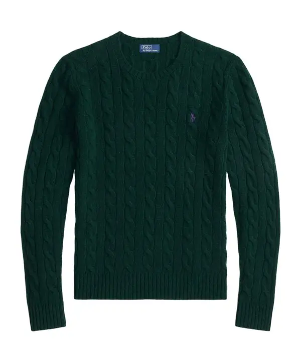 Polo Ralph Lauren Cable-knit V-neck Jumper - Black