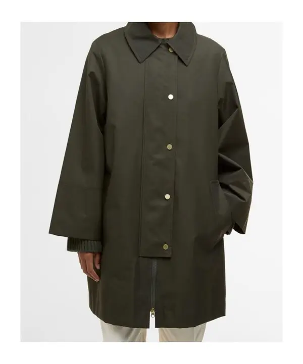Barbour Long-sleeved Trench Coat With Cape Detail