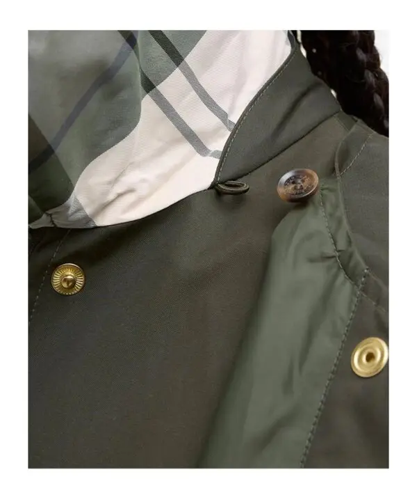 Barbour Long-sleeved Trench Coat With Cape Detail