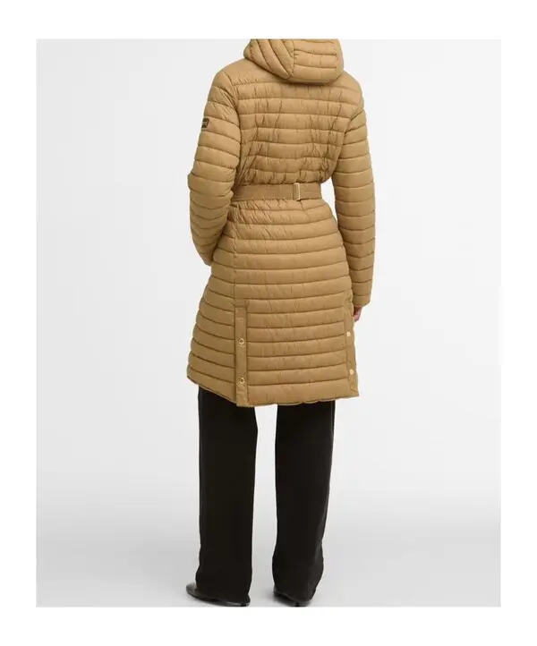Barbour Quilted Long Sleeve Hooded Jacket With Belt