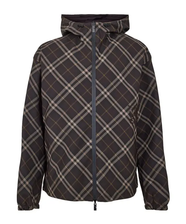 Burberry Checkered Hooded Jacket
