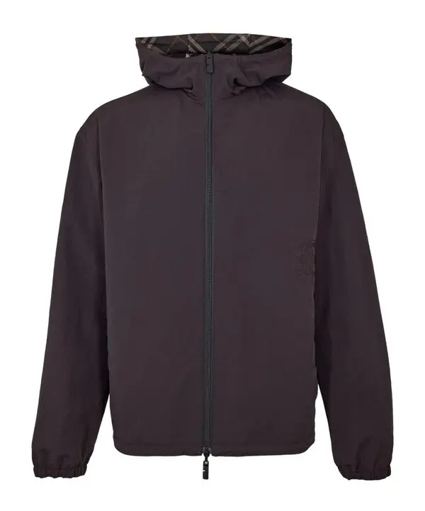 Burberry Checkered Hooded Jacket