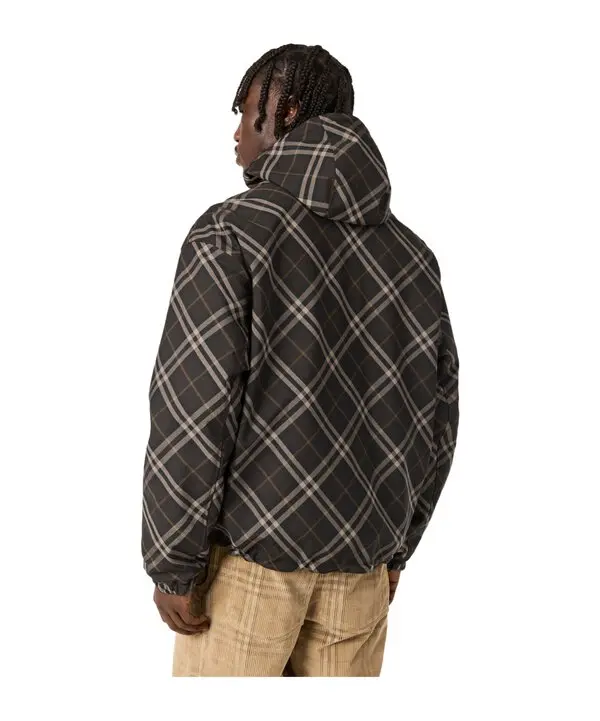 Burberry Checkered Hooded Jacket