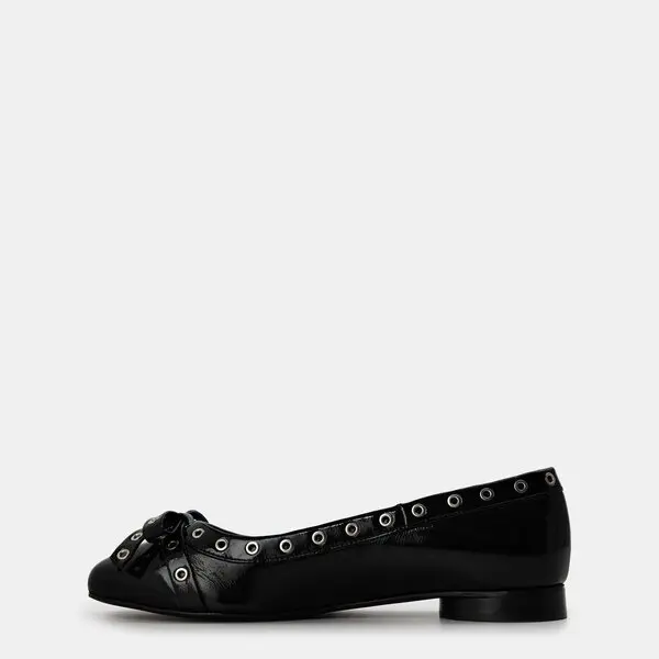 GANNI Bow Detail Ballet Flats