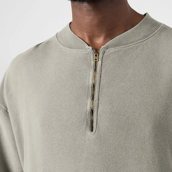 MAISON MARGIELA Quarter Zip Fleece Top