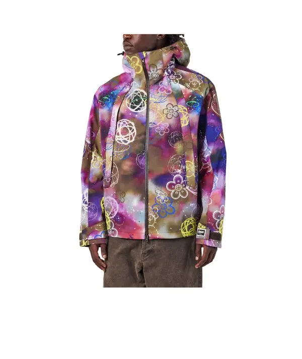 Kenzo Colorful Graffiti-print Hooded Shell Jacket - Multicolor