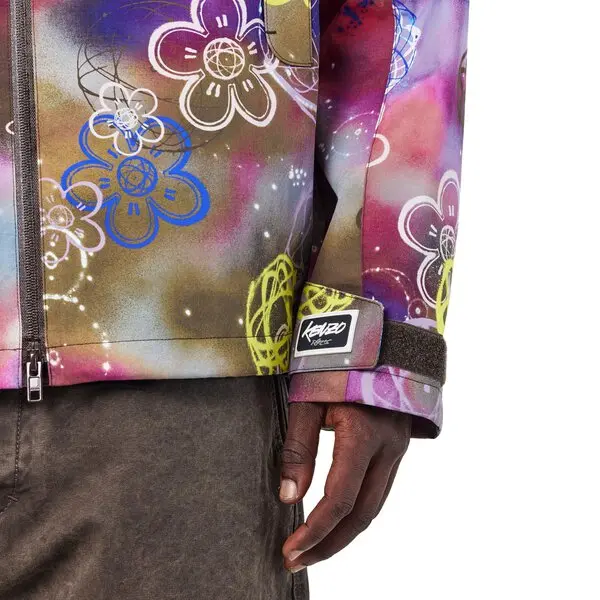 Kenzo Colorful Graffiti-print Hooded Shell Jacket - Multicolor