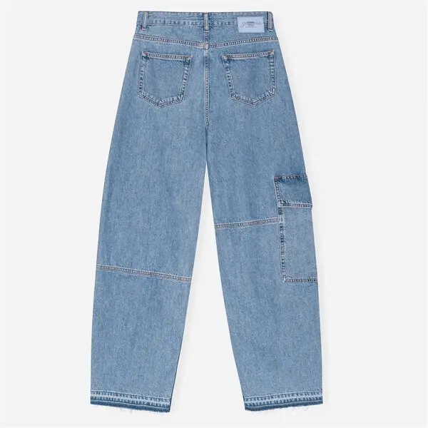GANNI Embroidered Wide-leg Jeans