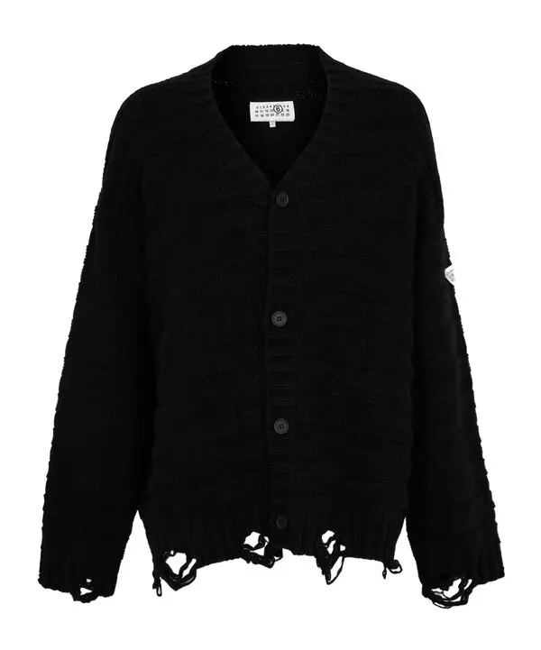 MAISON MARGIELA Distressed V-neck Cardigan
