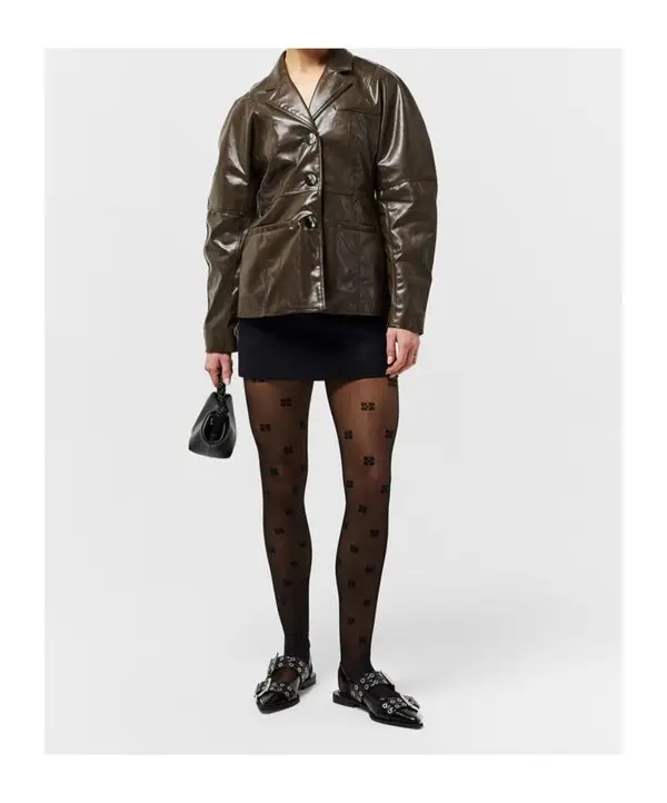 GANNI Patent Blazer
