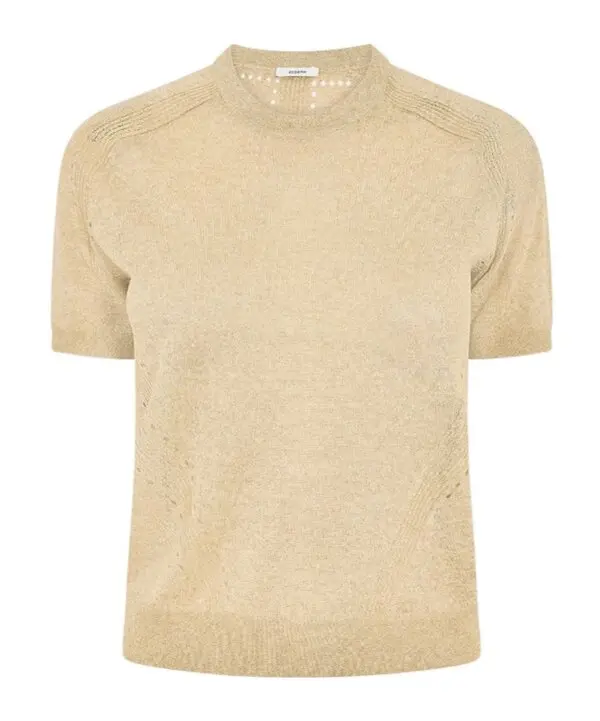 JOSEPH Crew Neck Short Sleeve T-shirt - Nude