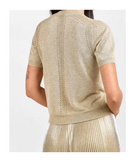 JOSEPH Crew Neck Short Sleeve T-shirt - Nude
