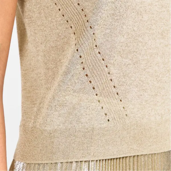JOSEPH Crew Neck Short Sleeve T-shirt - Nude