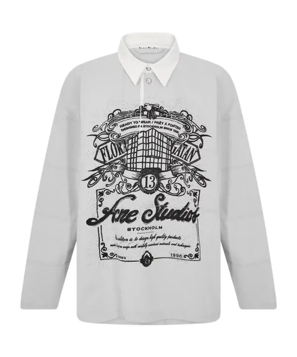 Acne Studios Long-sleeve Polo Shirt - White