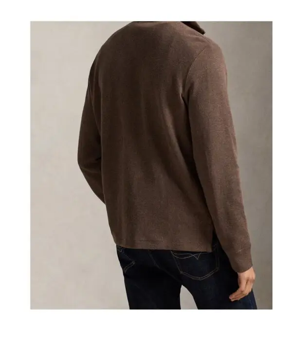 Polo Ralph Lauren Estate Fleece Quarter Zip Sweater - Brown