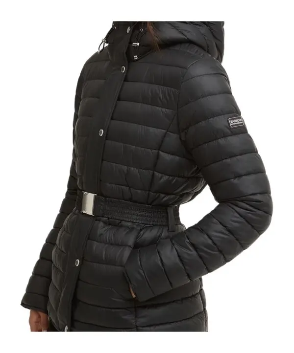 Barbour Quilted Cotton Belted Jacket With Zip Closure