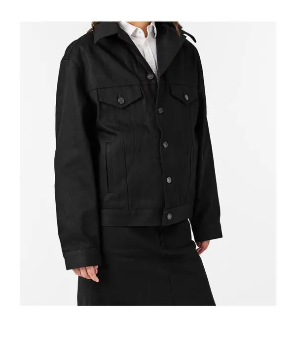 Balenciaga Logo Denim Field Jacket