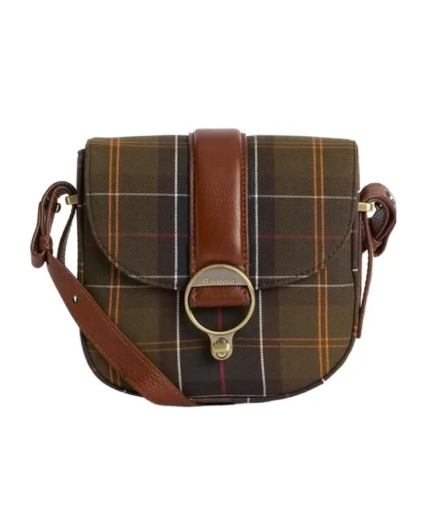 Barbour Fashionable And Versatile Elm Plaid Crossbody Bag - Brown