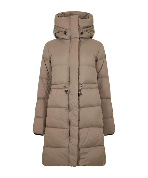 Canada Goose Long Hooded Padded Coat - Brown