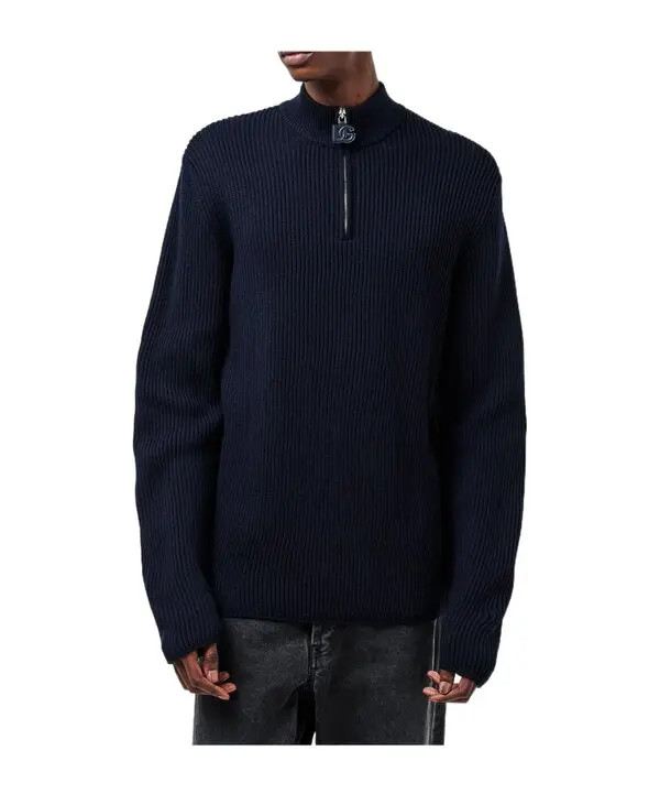 Dolce & Gabbana Ribbed Knit Quarter-zip Top
