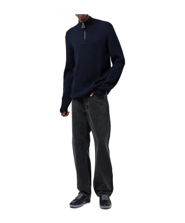 Dolce & Gabbana Ribbed Knit Quarter-zip Top
