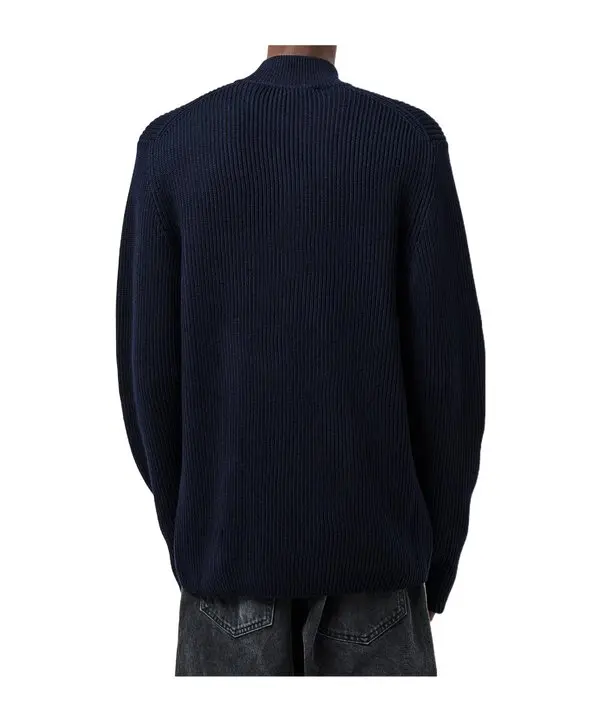 Dolce & Gabbana Ribbed Knit Quarter-zip Top