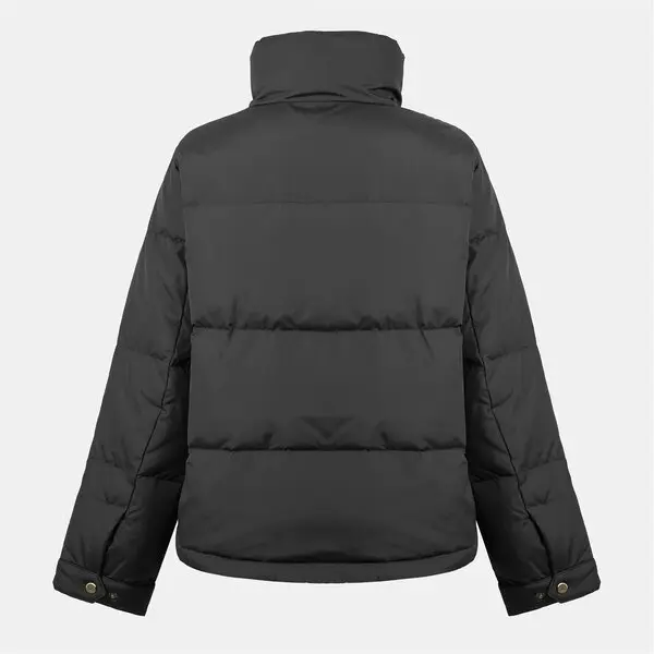 Ralph Lauren Quilted Leather Puffer Jacket With Stand Collar
