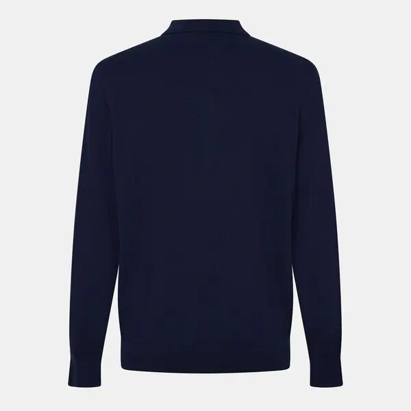 Polo Ralph Lauren Navy Long-sleeve Knit Polo
