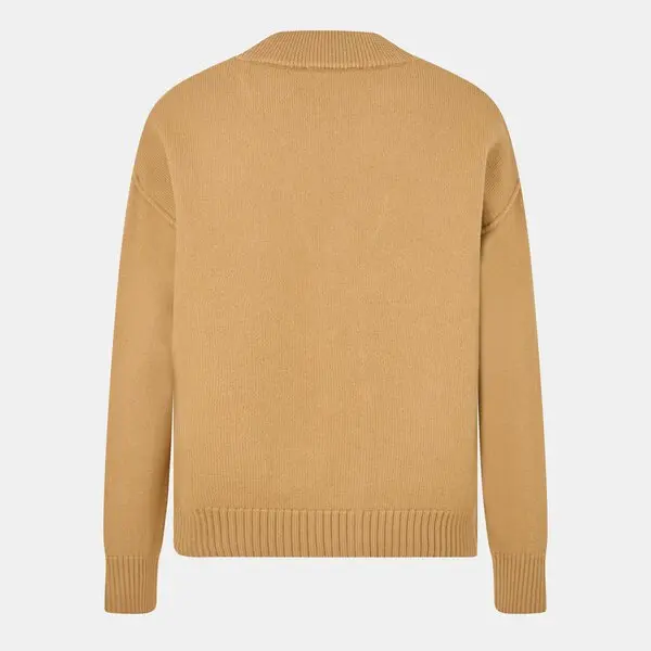 AMI Paris Knitted Cardigan With Logo Detail