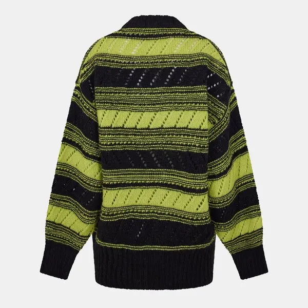 GANNI Crew-neck Knit Cardigan