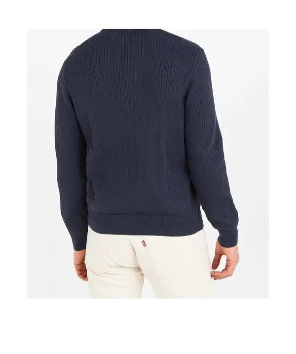 Polo Ralph Lauren Ribbed Knit Full-zip Sweater With Stand Collar