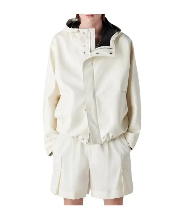 Emporio Armani Cropped Hooded Windbreaker