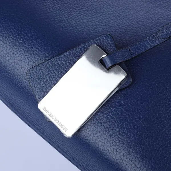 Emporio Armani Leather Shopper Tote Bag