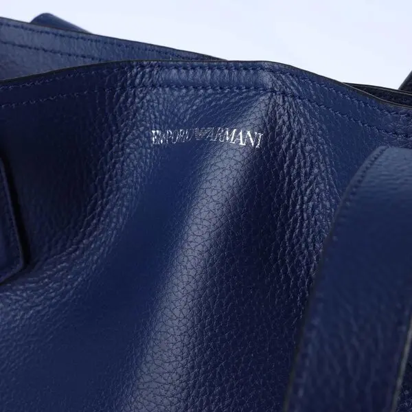 Emporio Armani Leather Shopper Tote Bag