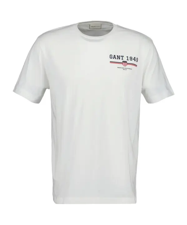 Gant Logo Short Sleeve T-shirt - White