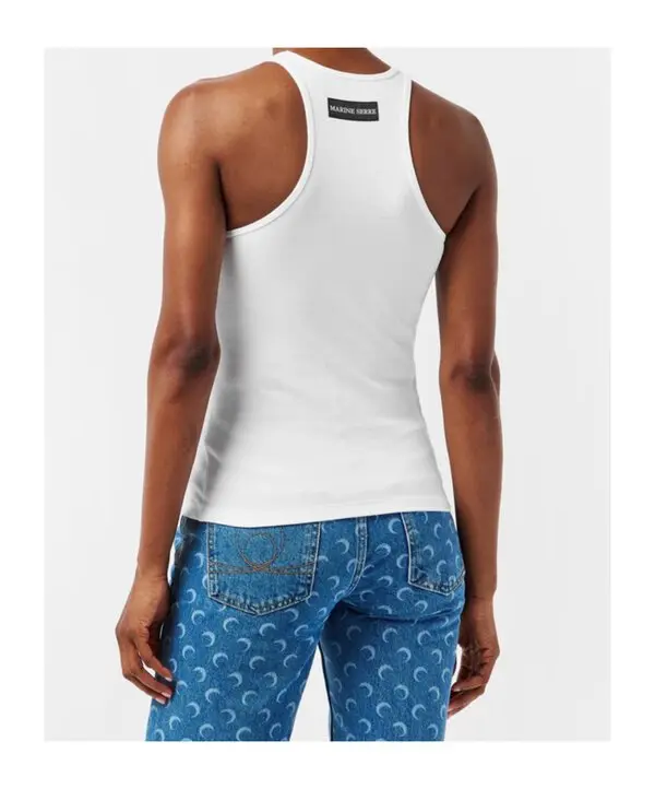 MARINE SERRE Ribbed Logo Vest