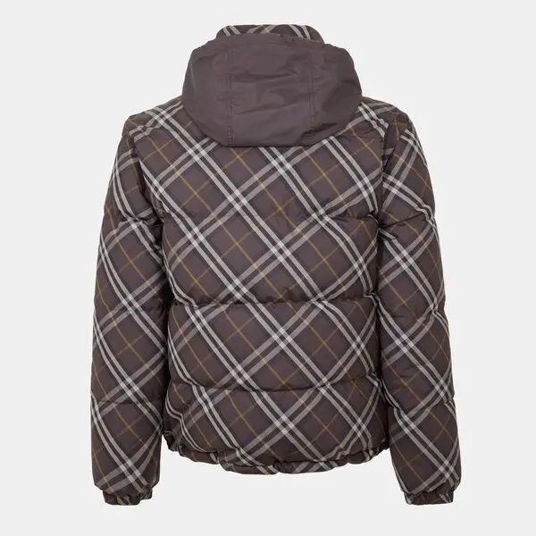 Burberry Down Jacket With Classic Check Pattern