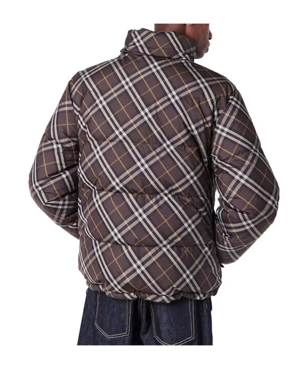 Burberry Down Jacket With Classic Check Pattern