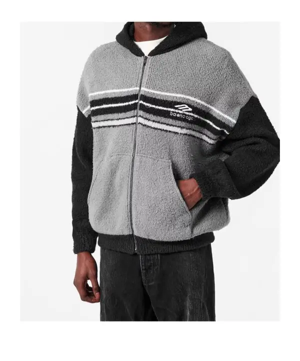 Balenciaga Zip-up Hoodie With Logo Detail